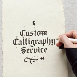 Custom Calligraphy Commission Fraktur Calligraphy Medieval Manuscript ...