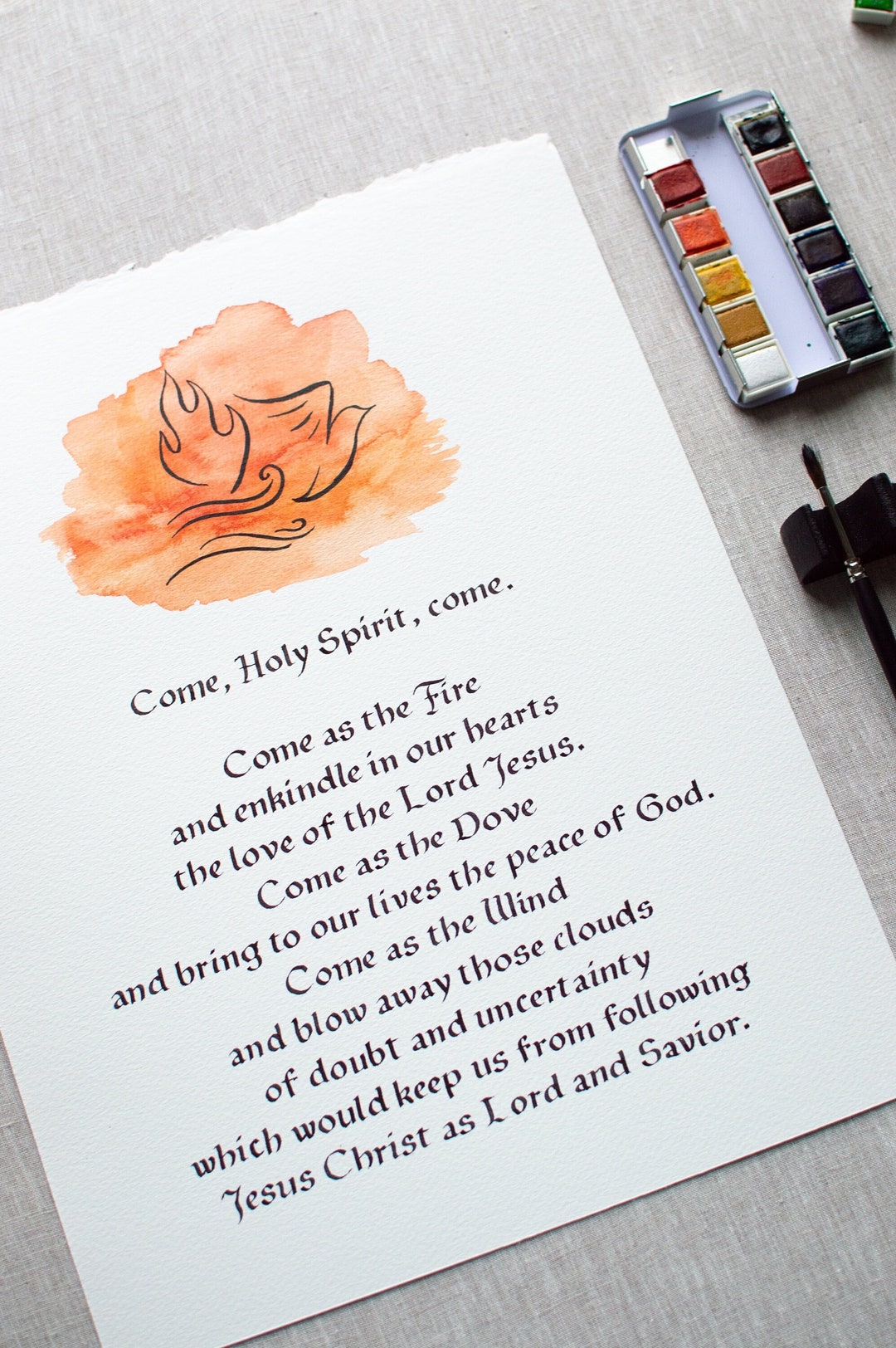 Handwritten Blessing Custom Calligraphy Print Blessing Song Custom ...