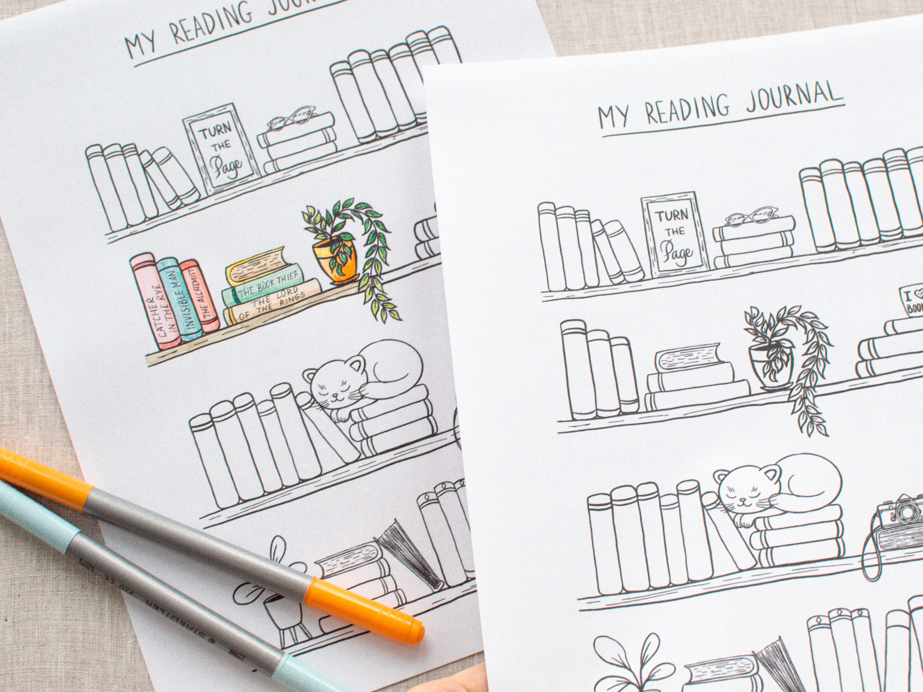 2024 Printable Book Tracker Bookshelf Tracker Bookmark Library Card ...