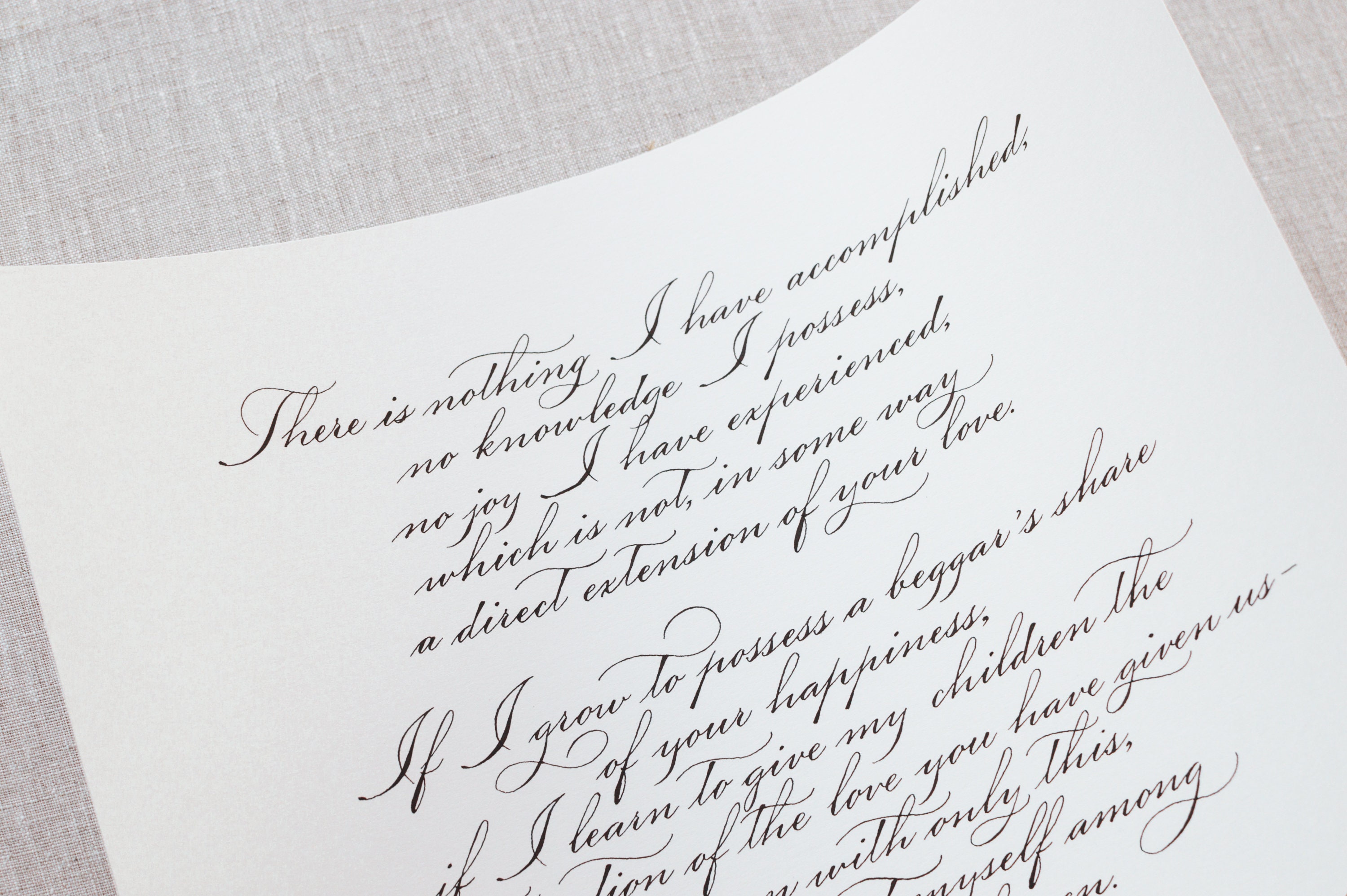 Calligraphy Custom Calligraphy Service Handwritten Letter - Etsy Canada