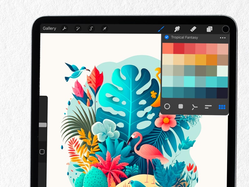Procreate Color Palette Tropical Color Scheme Branding Design Palette