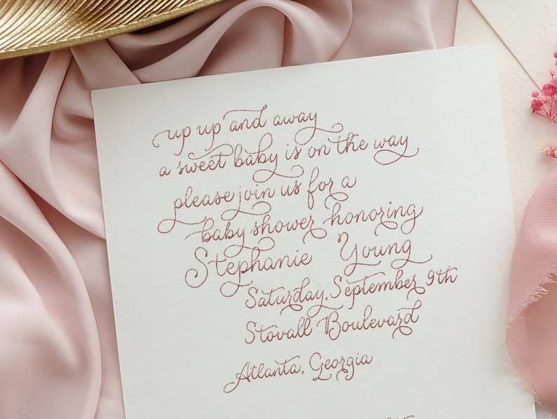Handpainted Couple Invitation Watercolor Wedding Invite Custom Wedding ...