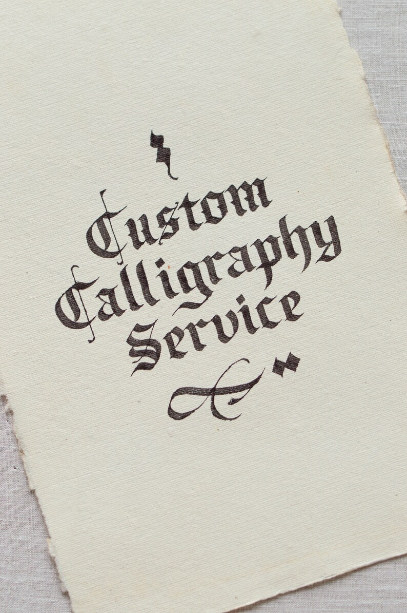 Custom Calligraphy Commission Fraktur Calligraphy Medieval Manuscript ...