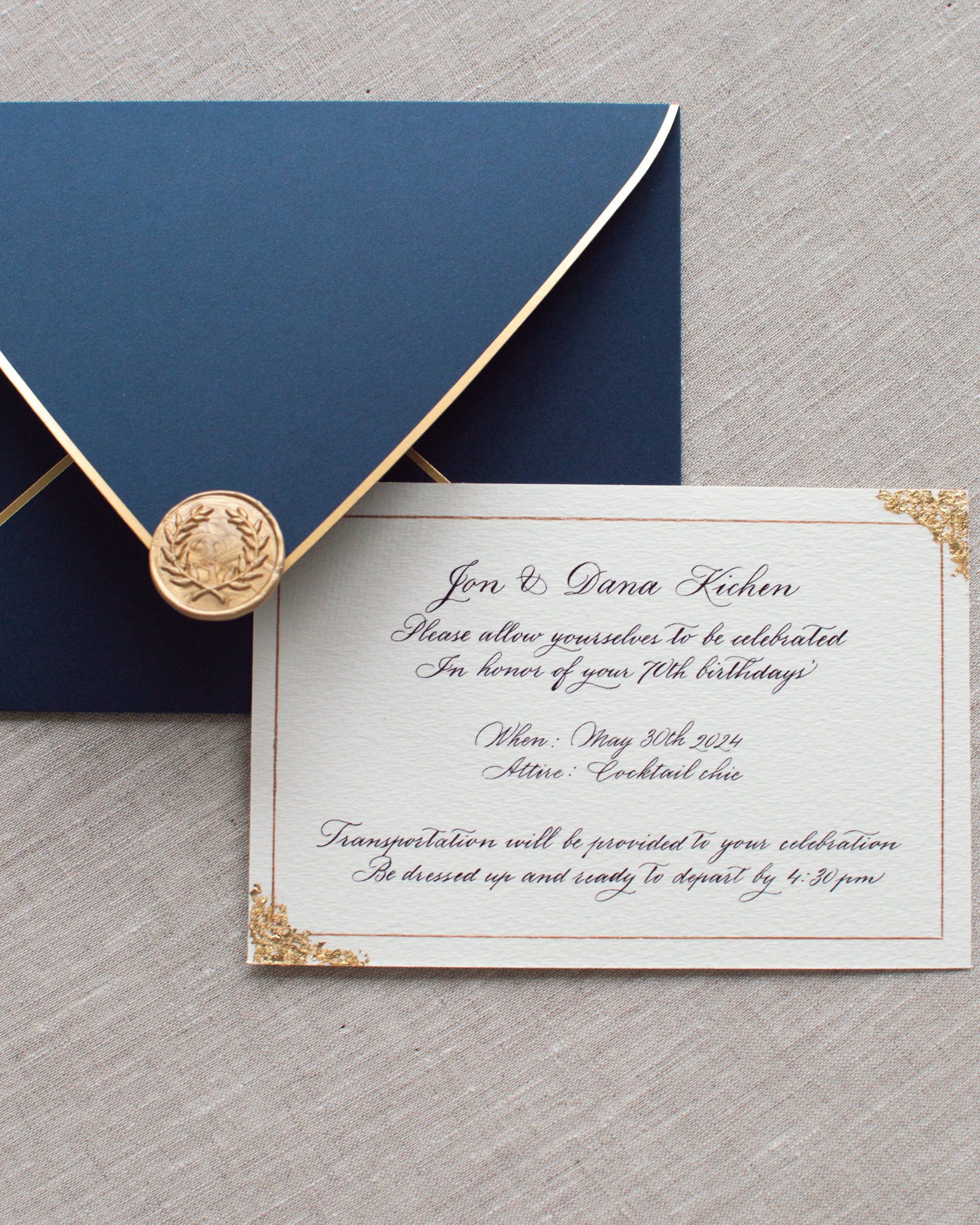 Handwritten Calligraphy Invitation Custom Wedding Invitation ...