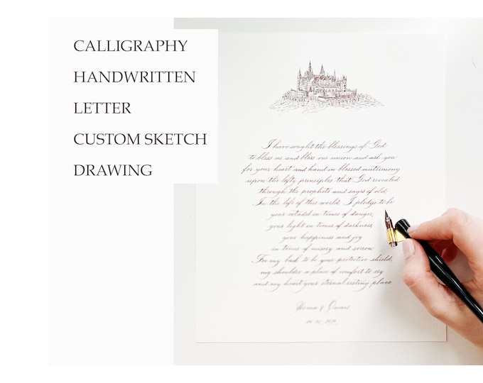 Custom Calligraphy Service Handwritten Song Letter Sketch Calligraphy ...