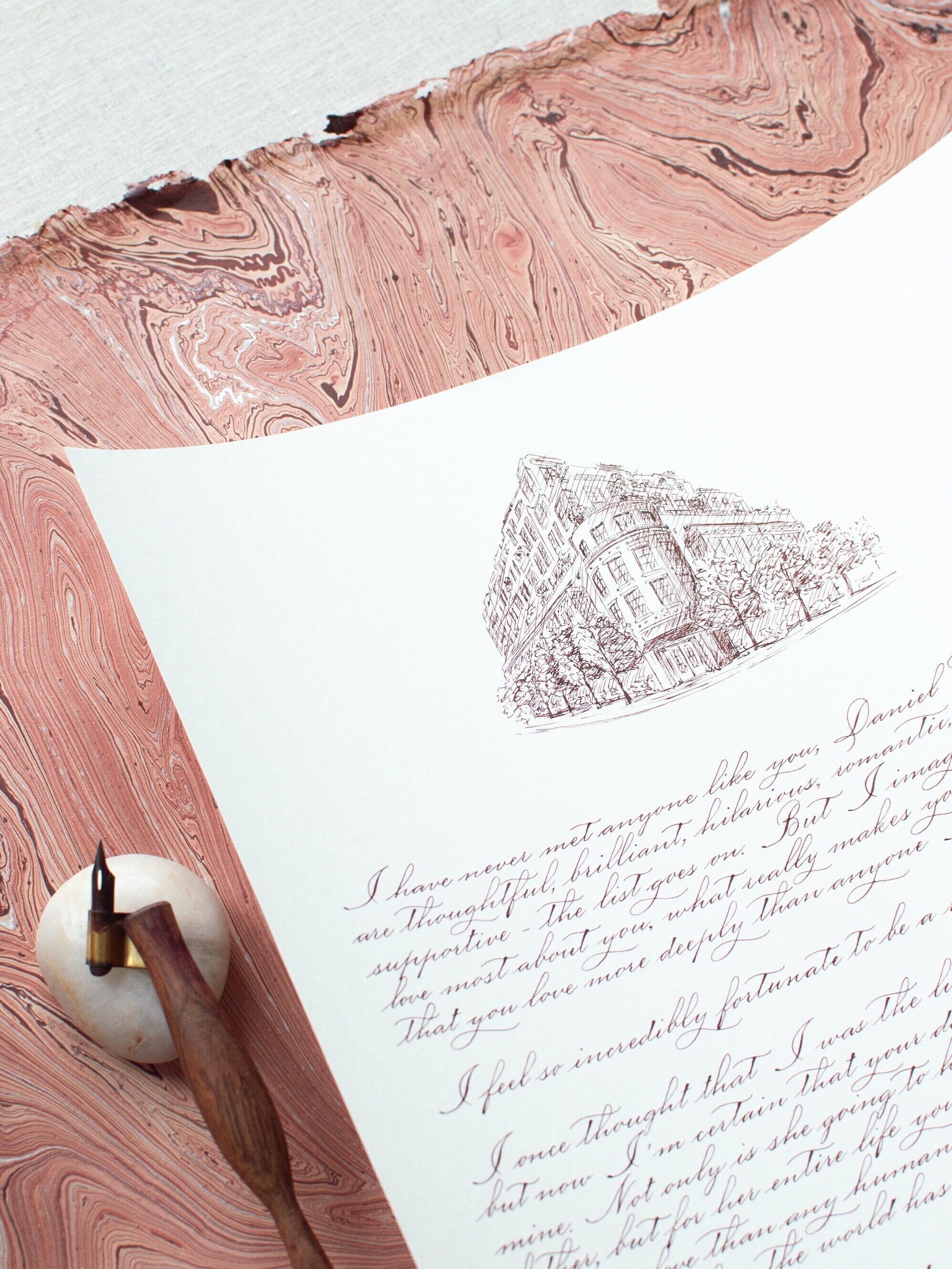 Handwritten Calligraphy Service Custom Calligraphy Wedding Vow - Etsy