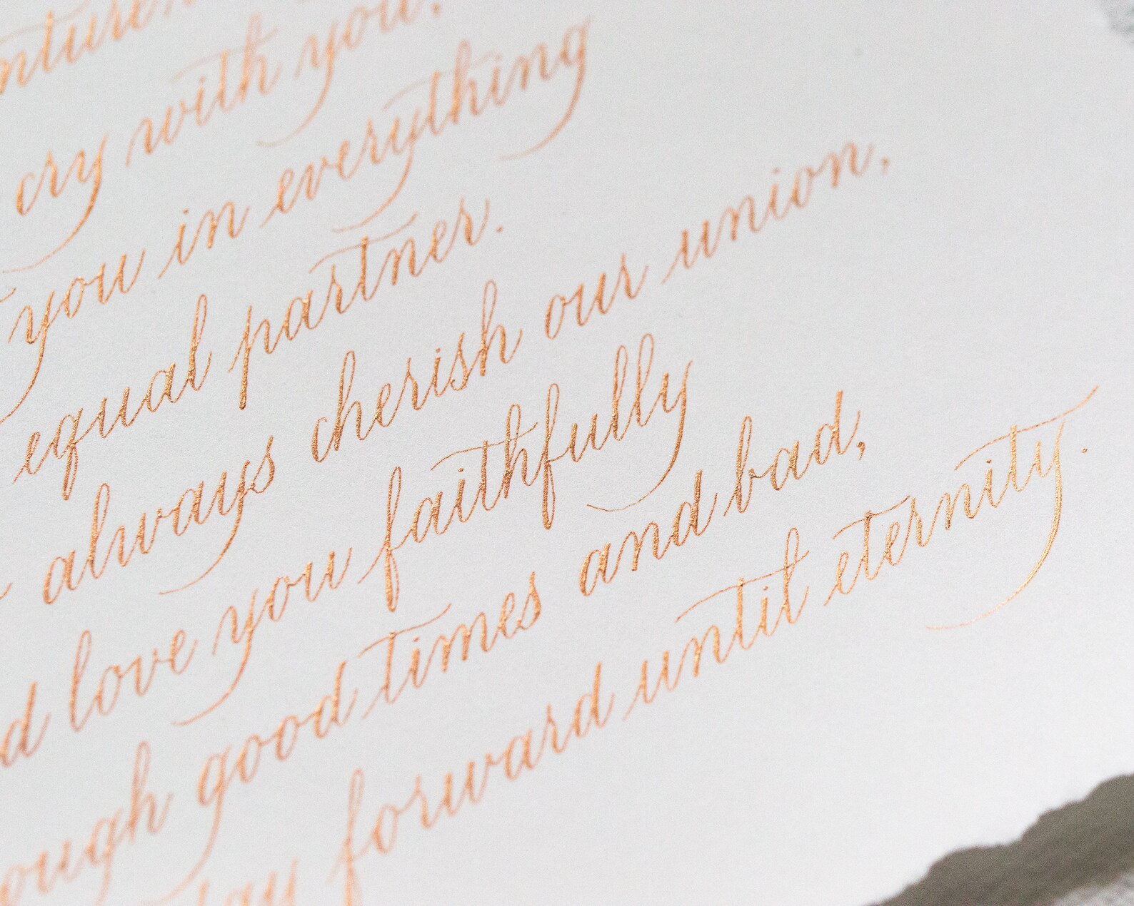Calligraphy Custom Handwritten Letter Calligraphy Vow Custom ...