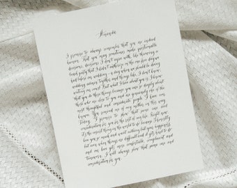 Wedding Vows Letter - Etsy