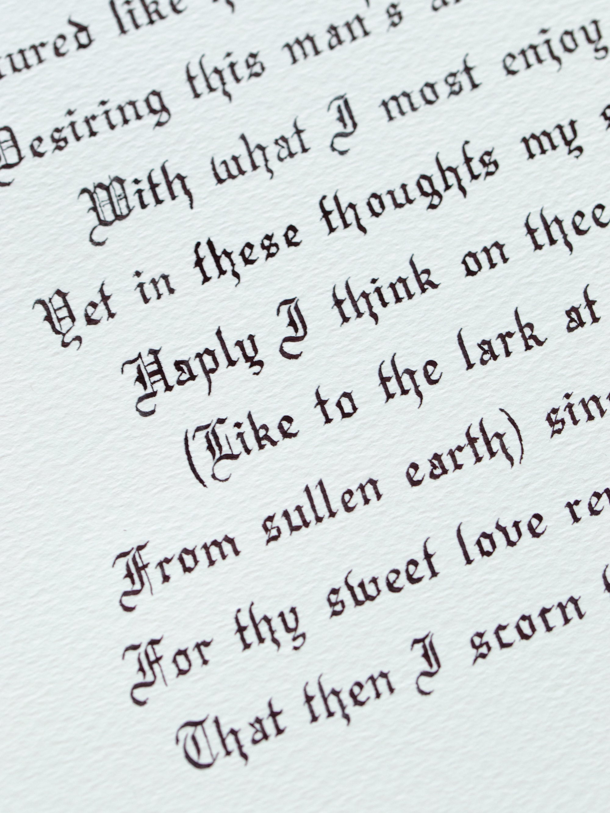 Custom Calligraphy Old English Lettering Handwritten Poem Calligraphy ...