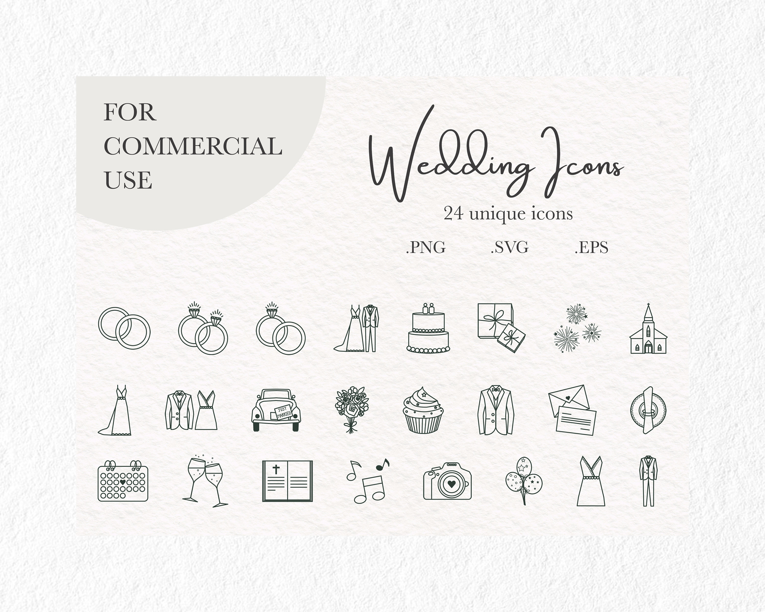 Wedding Icon SVG Wedding Clipart Wedding Timeline Icon Wedding Symbol ...