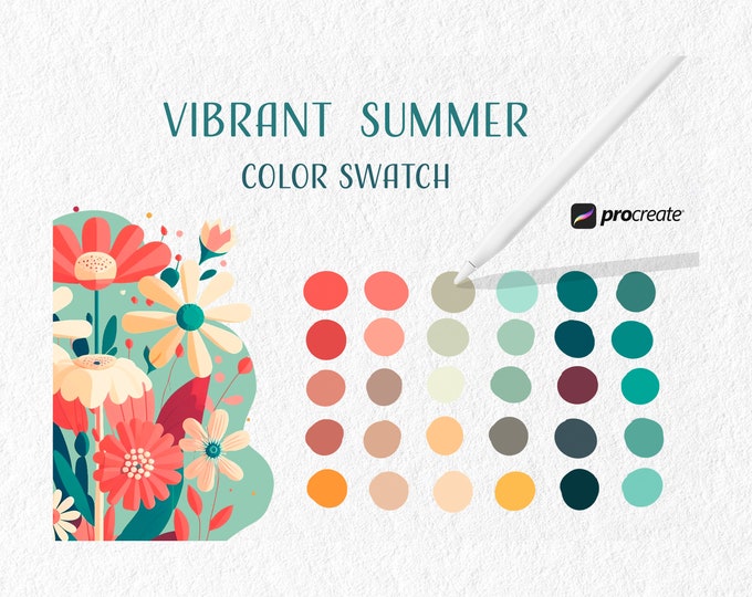 Procreate Color Palette Set Digital Art Spring Color Palette Scheme ...