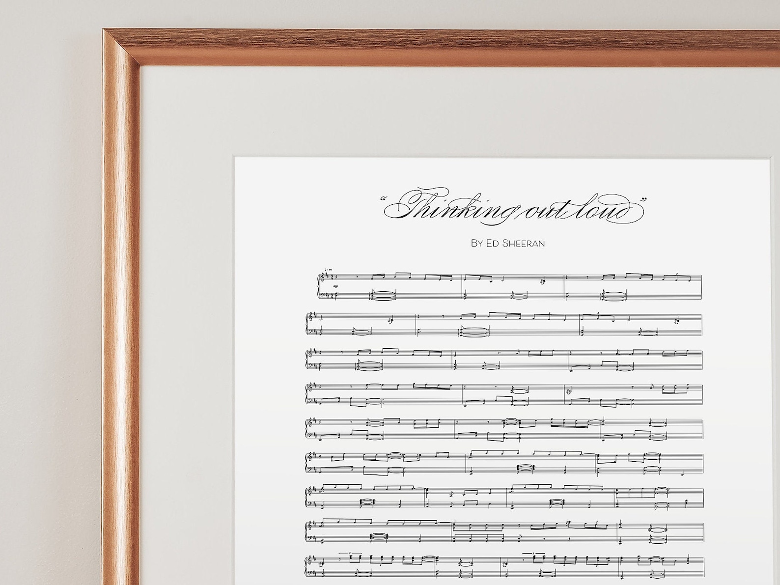Framed Sheet Music Custom Sheet Music Wall Art Print Song Sheet ...