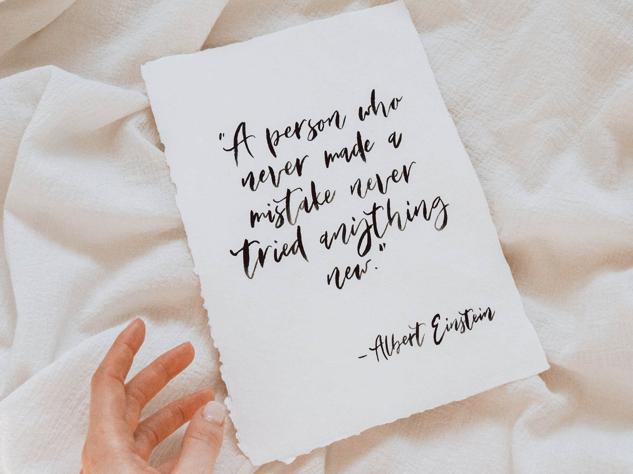 Custom Physical Watercolour Calligraphy Print Hand Lettered Verse ...