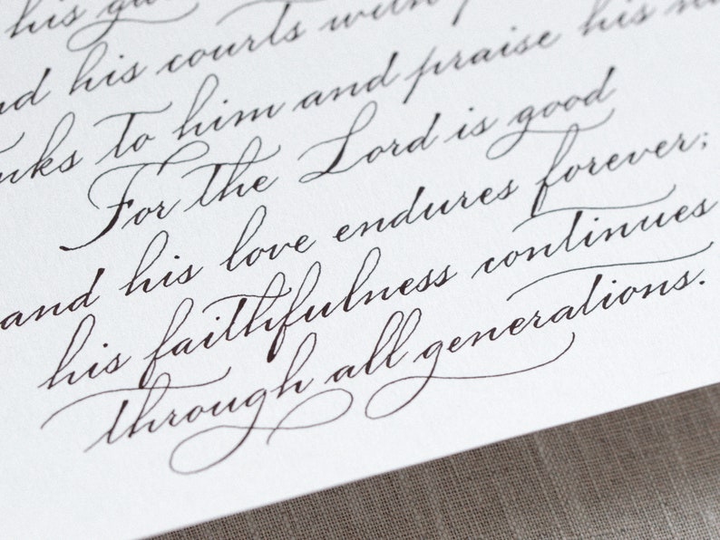 Psalm 100 Handwritten Bible Verse Wall Art Custom Christian - Etsy Canada