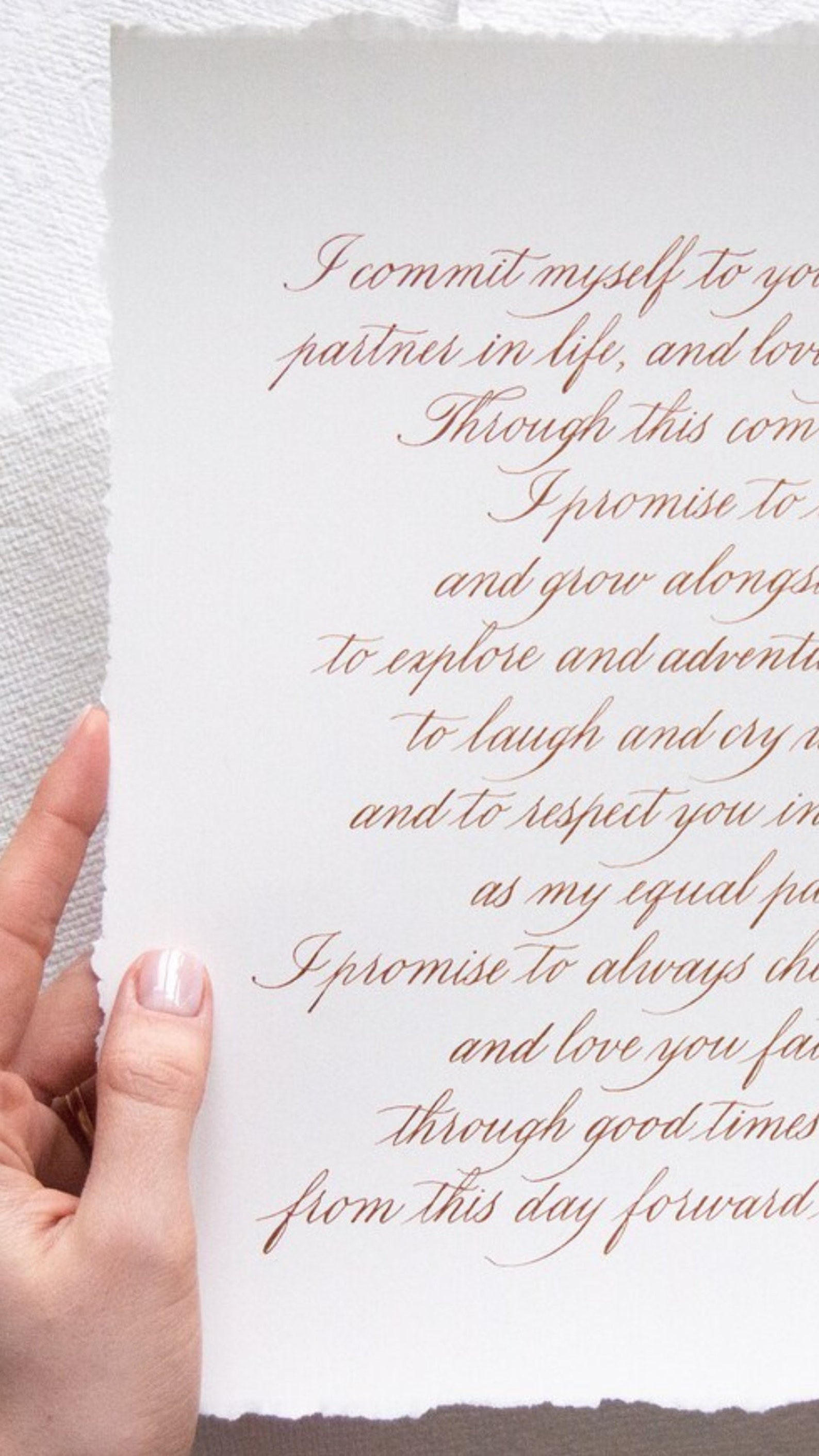 Calligraphy Custom Handwritten Letter Calligraphy Vow Custom - Etsy Canada