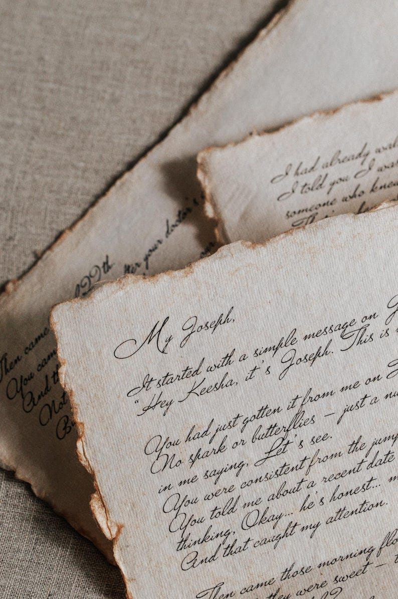 Personalized Love Letter Comfort Letter Wax Sealed Letter Wedding Vow ...