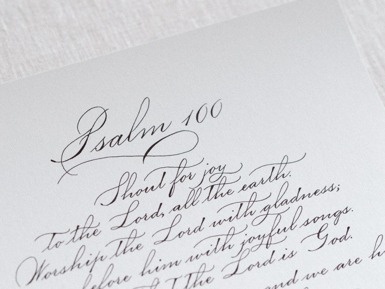 Psalm 100 Handwritten Bible Verse Wall Art Custom Christian - Etsy Canada
