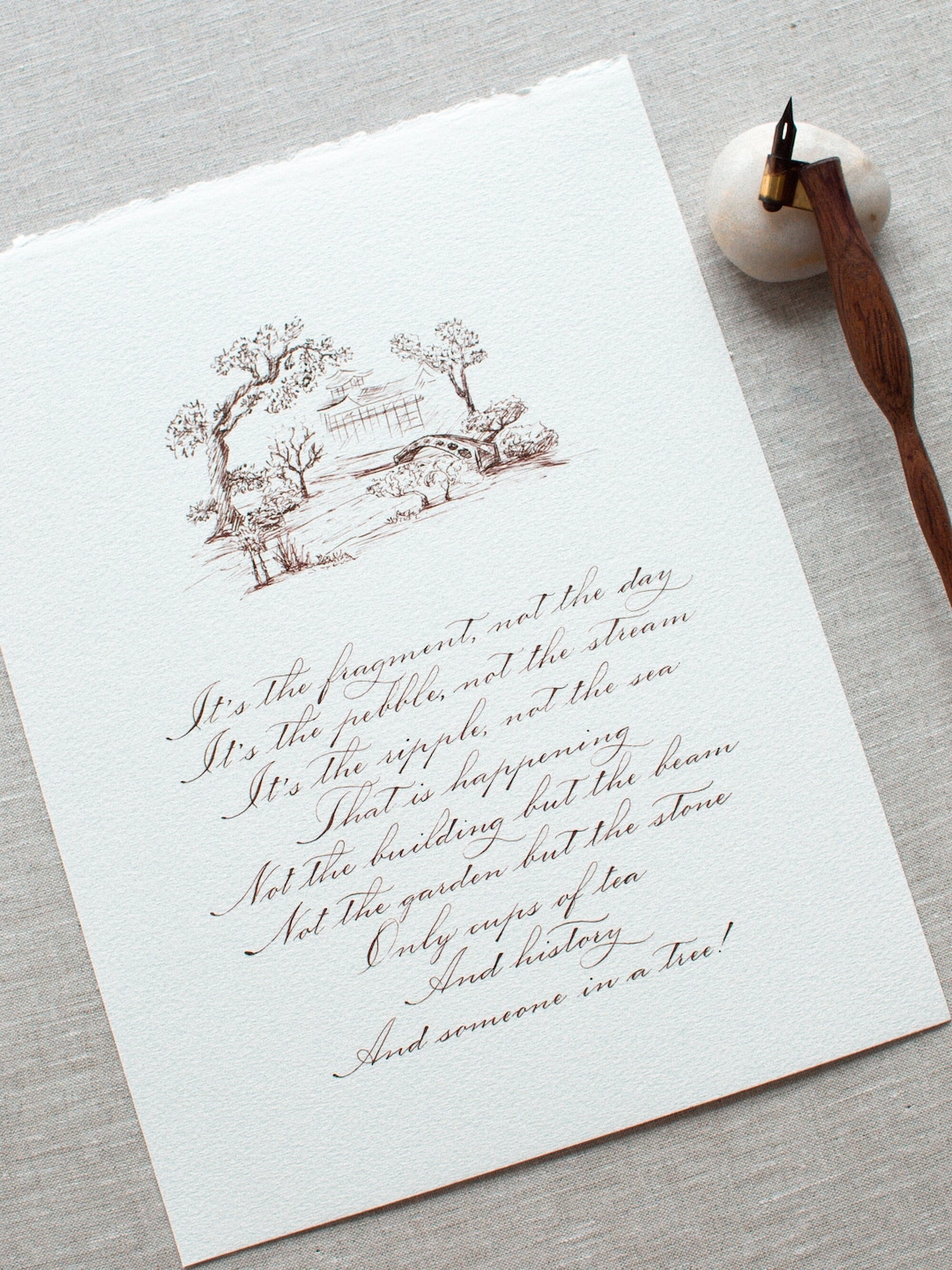 Custom Calligraphy Copperplate Service Handwritten Wedding Vow Letter ...