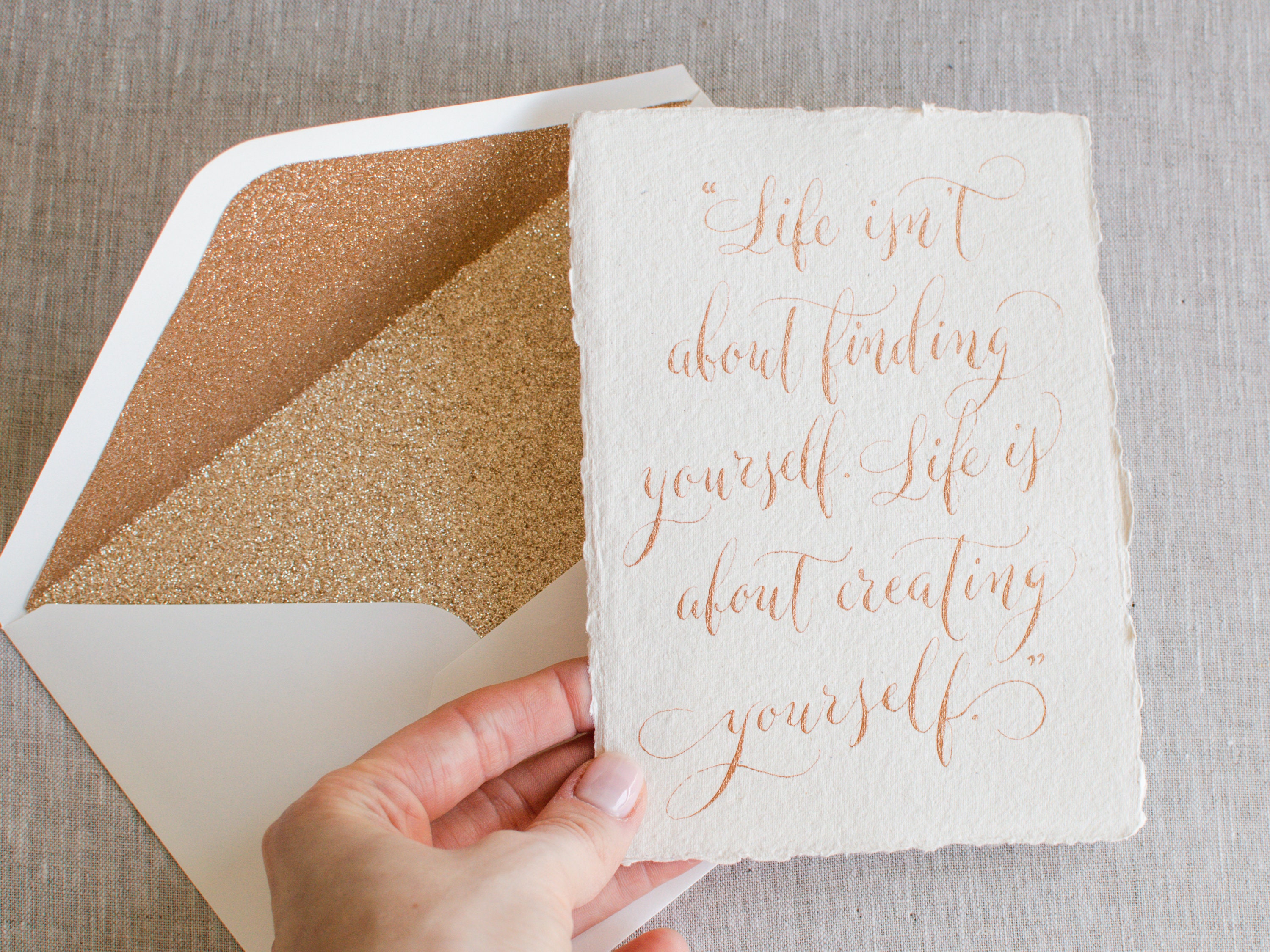 Custom Calligraphy Card Lettering Card Personalized - Etsy