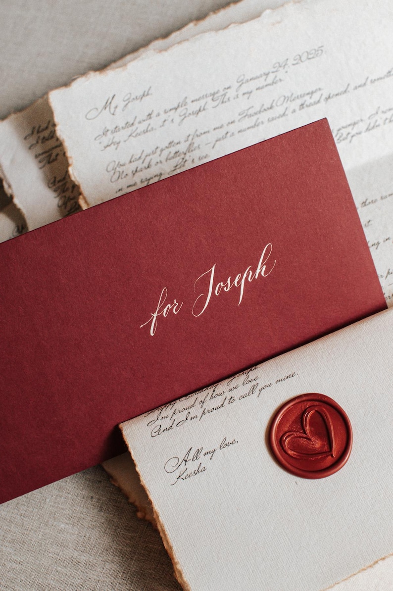 Personalized Love Letter Comfort Letter Wax Sealed Letter Wedding Vow ...