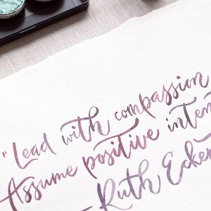 Custom Calligraphy Wall Art Watercolor Calligraphy Quote Watercolor ...