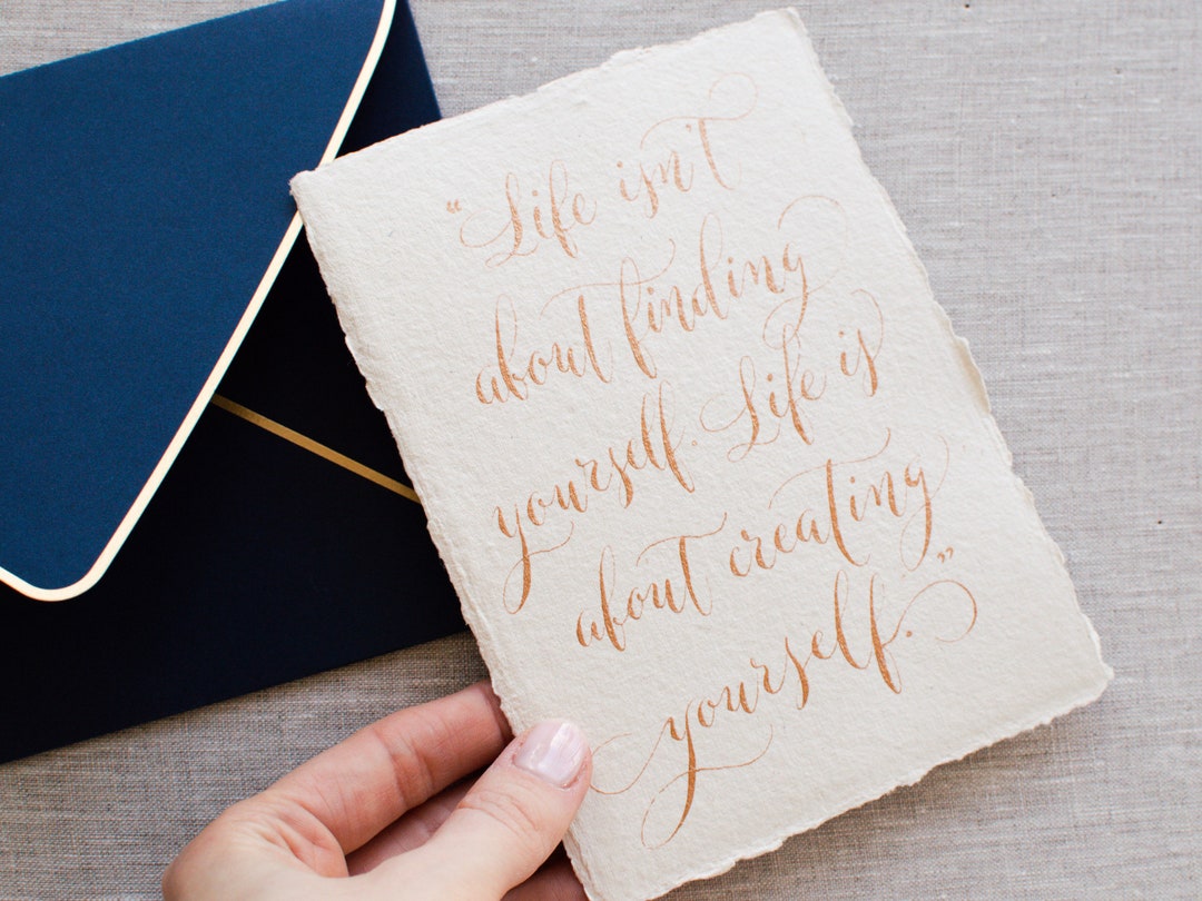 Custom Calligraphy Birthday Card Personalized Calligraphy Service ...