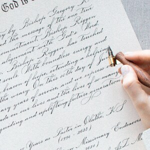 Custom Calligraphy Service Handwritten Historical Document Personal ...