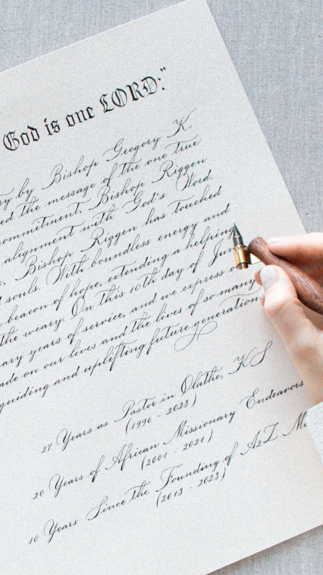 Custom Calligraphy Service Handwritten Historical Document Personal ...