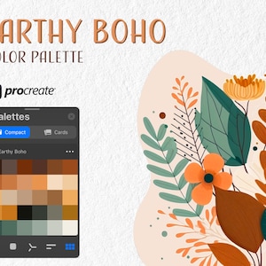 Procreate Color Palette Earthy Boho Color Scheme Branding Design ...