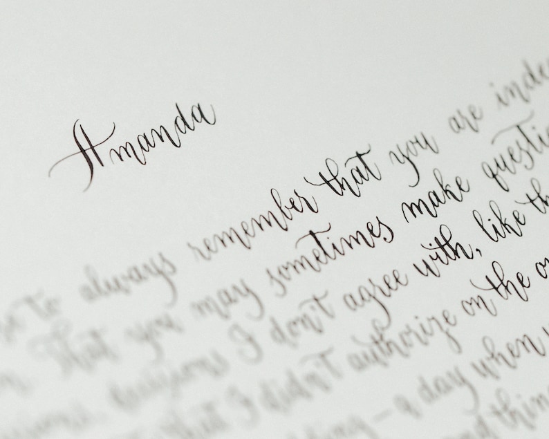 Custom Poem Print Calligraphy Quote Poetry Wall Art Personalized ...