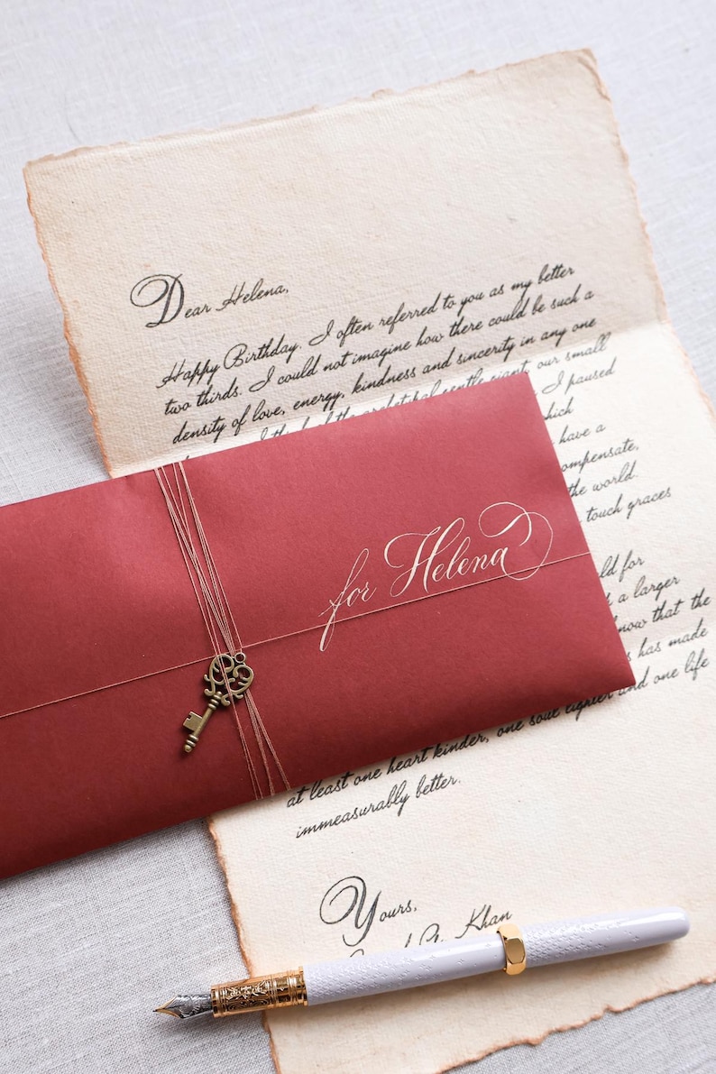 Wedding Letter for Bride and Groom Hand Written Letter Handcrafted ...