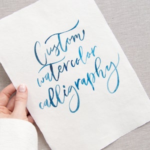 Custom Watercolor Calligraphy Quote Watercolor Art Bible Verse ...