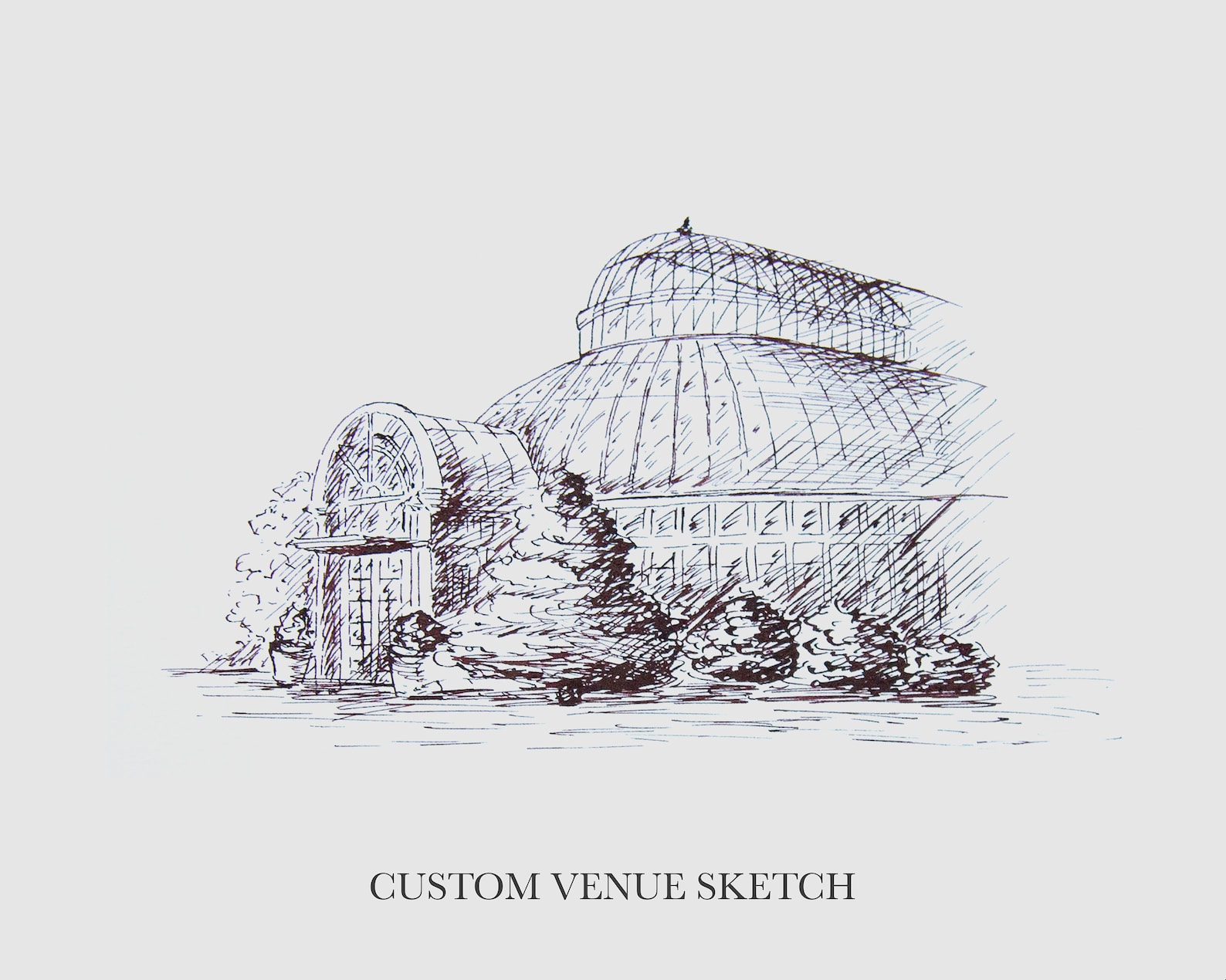 Custom Venue Illustration Hand Drawn Wedding Venue Sketch Venue Print ...