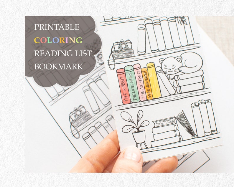 2024 Bookmark Tracker Reading List Tracking Bookmark Printable Book ...