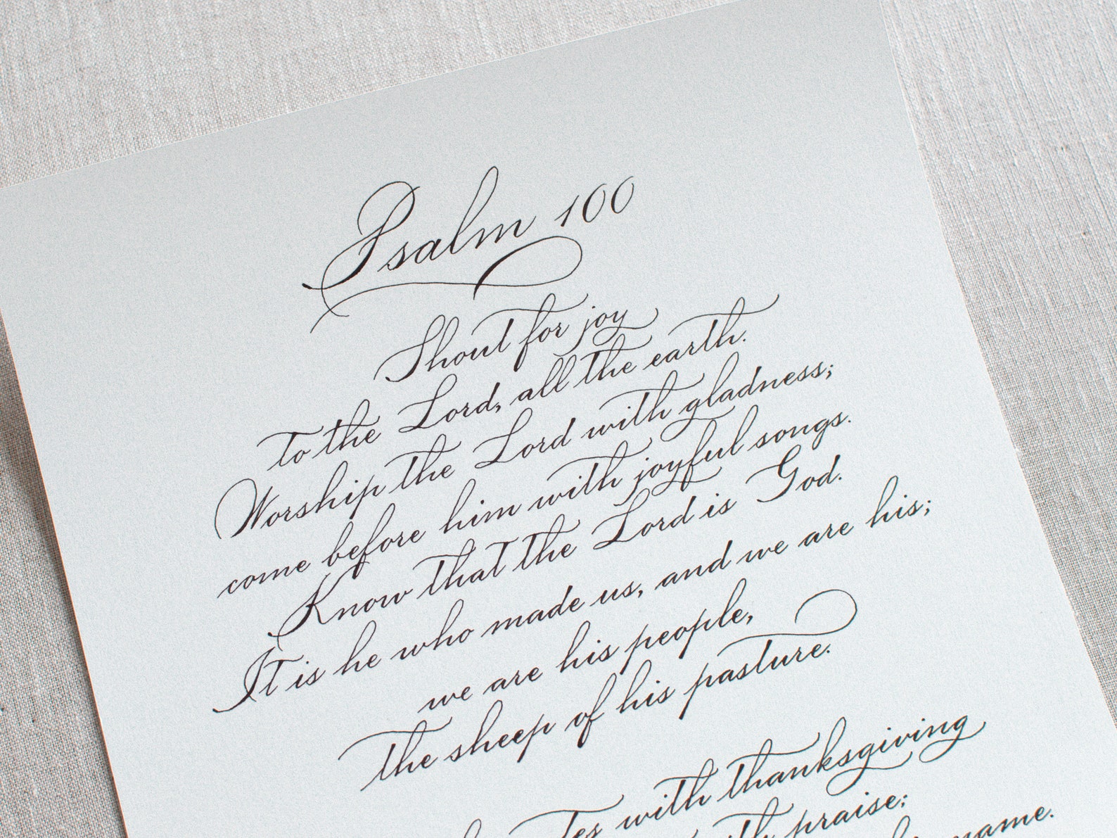 Psalm 100 Handwritten Bible Verse Wall Art Custom Christian - Etsy Canada