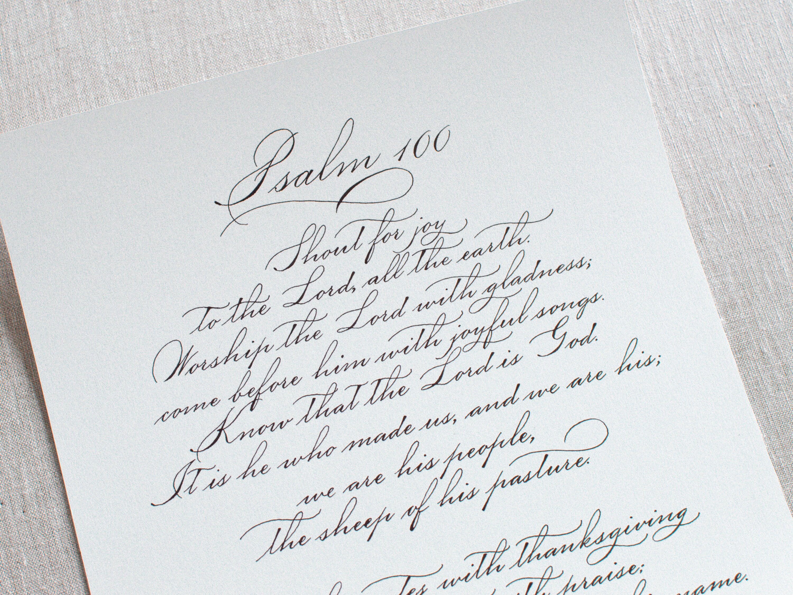 Psalm 100 Handwritten Bible Verse Wall Art Custom Christian - Etsy Canada