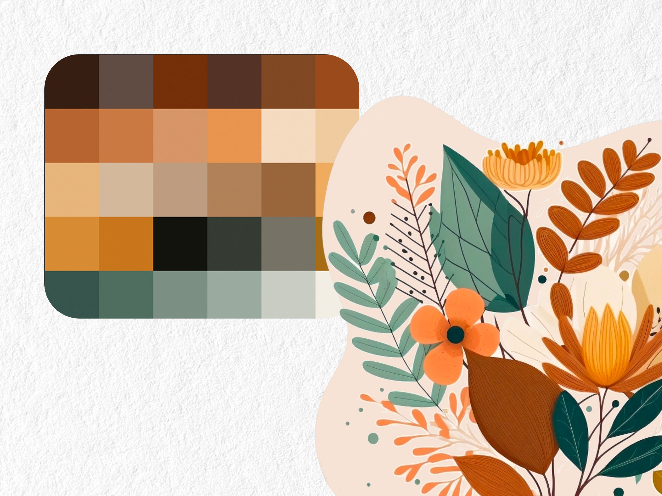 Procreate Color Palette Earthy Boho Color Scheme Branding Design Palette Procreate Bright Color