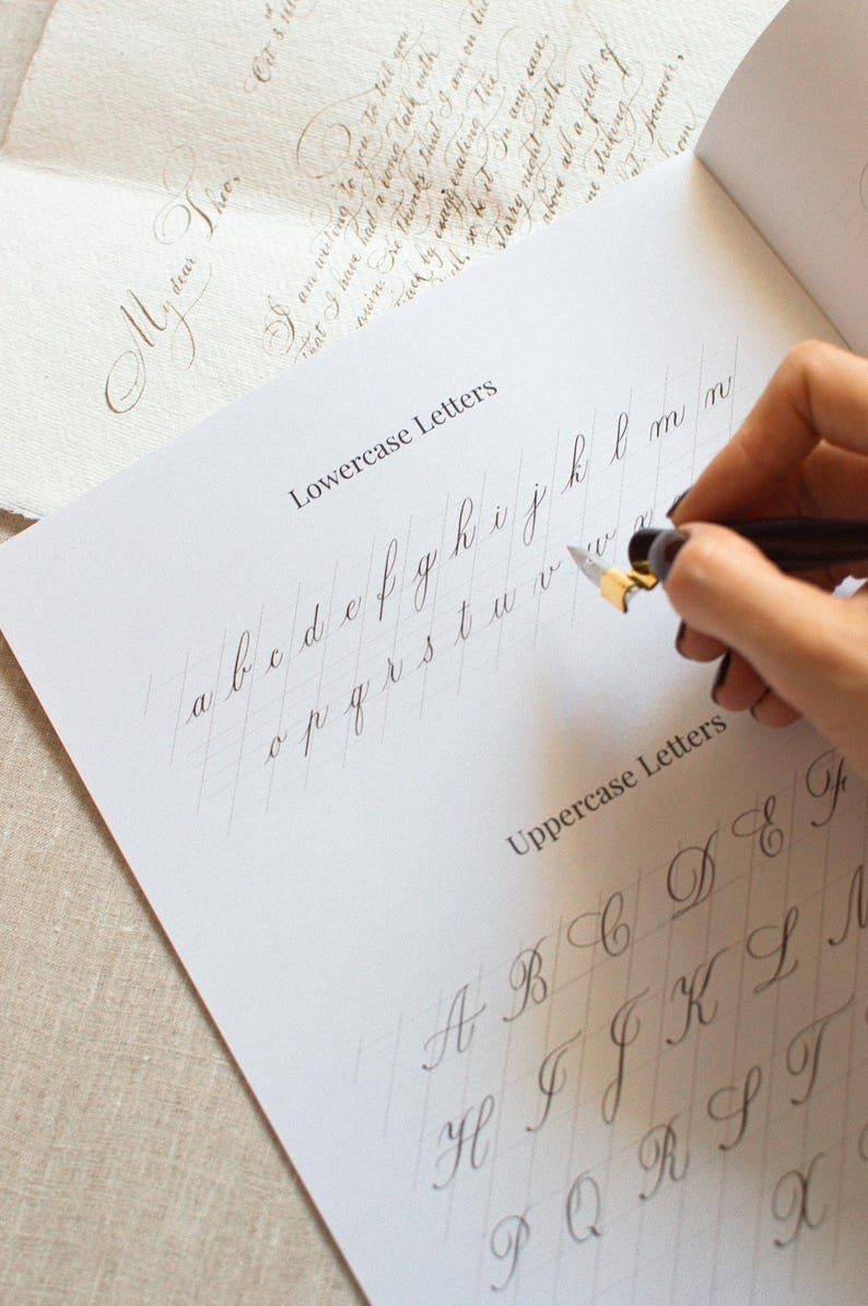 Calligraphy Starter Kit Lettering Practice Guide Nikko G Calligraphy ...