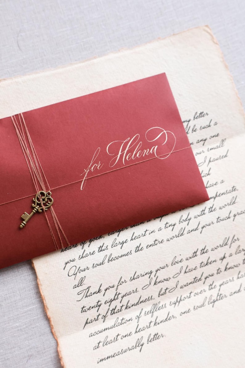 Wedding Letter for Bride and Groom Hand Written Letter Handcrafted ...