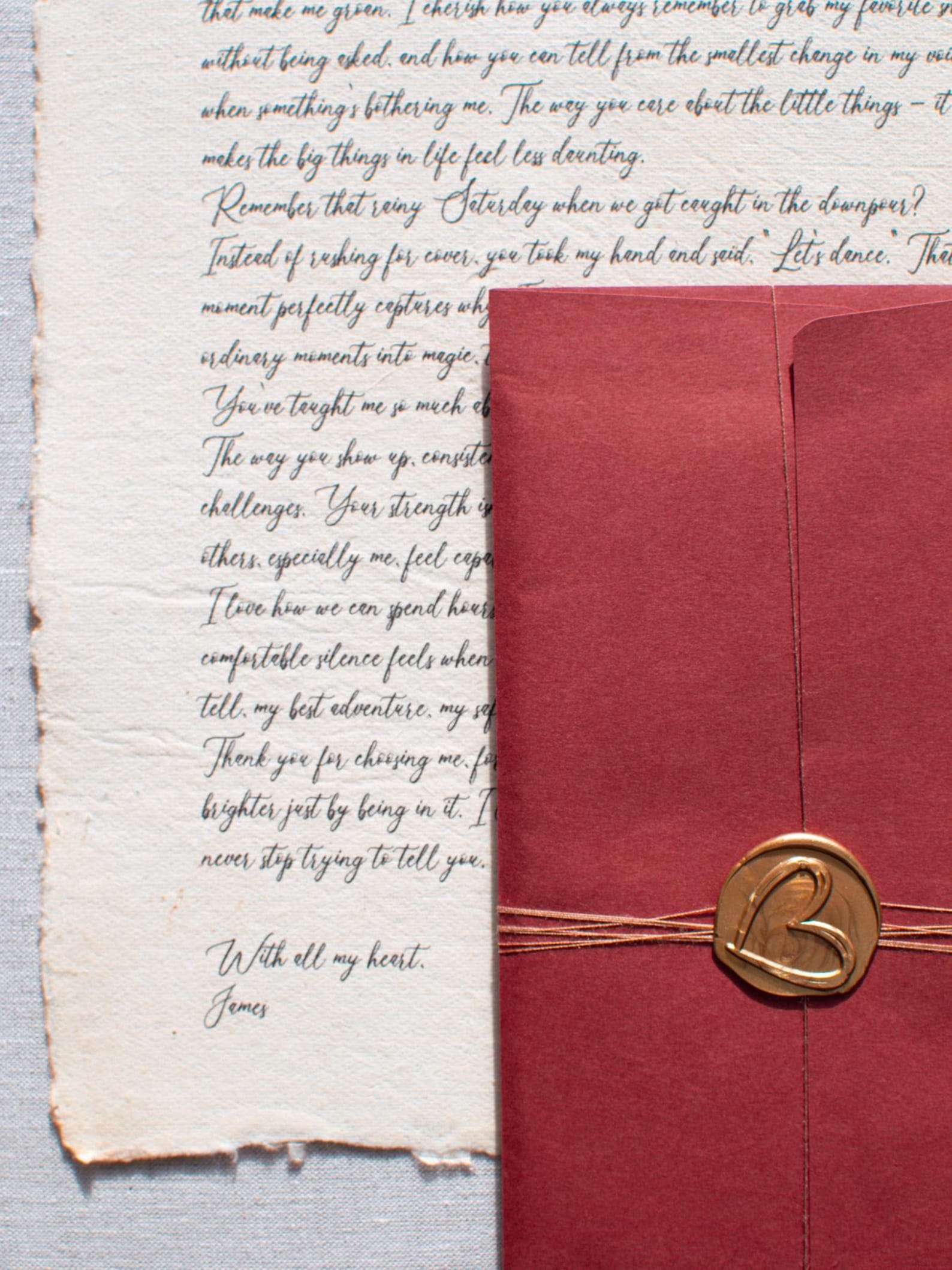 Custom Love Letter Writing Service Personalized Letter for Her ...