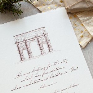 Custom Calligraphy Print Architect Gift Letter Handwritten Letter to ...