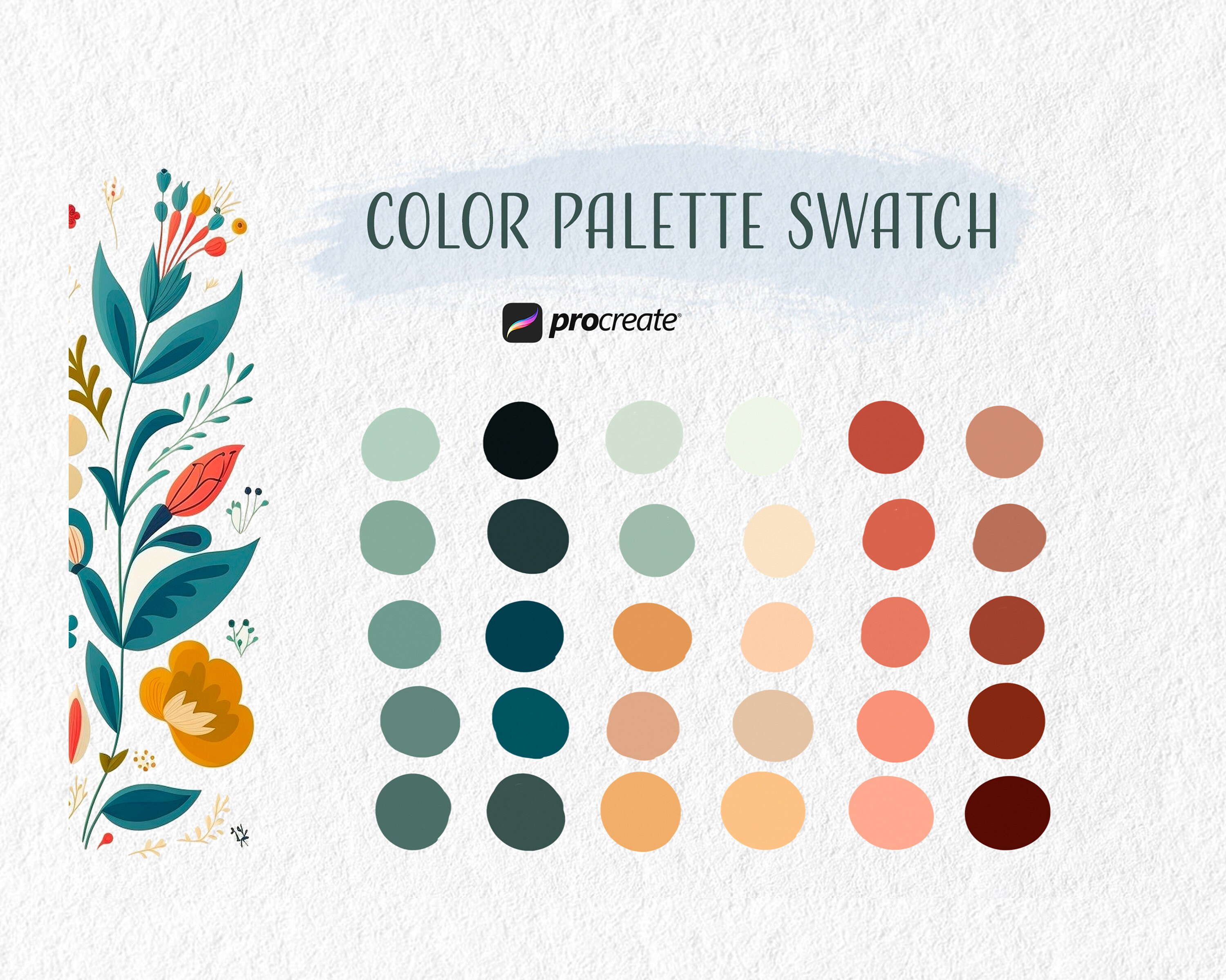 Procreate Gradient Swatch Procreate Color Palette Set Digital Art ...