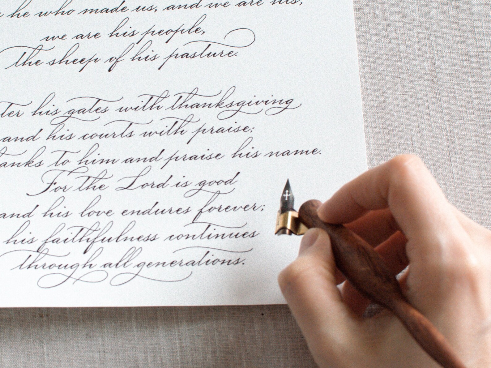 Psalm 100 Handwritten Bible Verse Wall Art Custom Christian - Etsy Canada