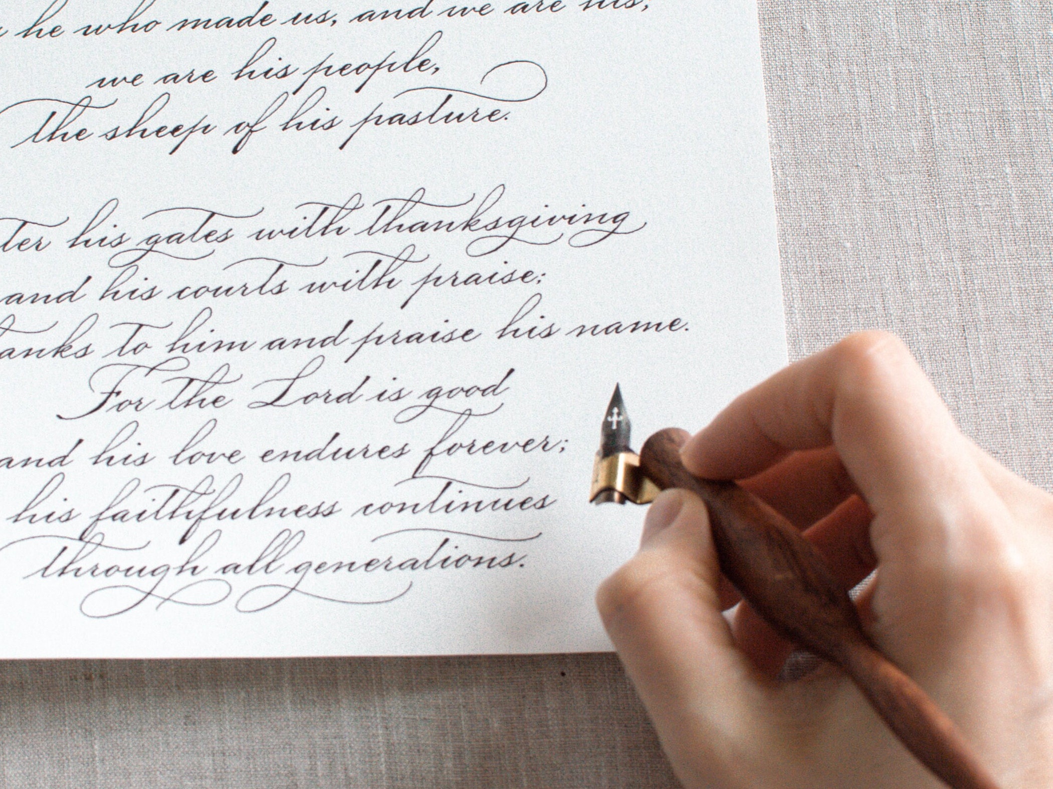 Psalm 100 Handwritten Bible Verse Wall Art Custom Christian - Etsy Canada