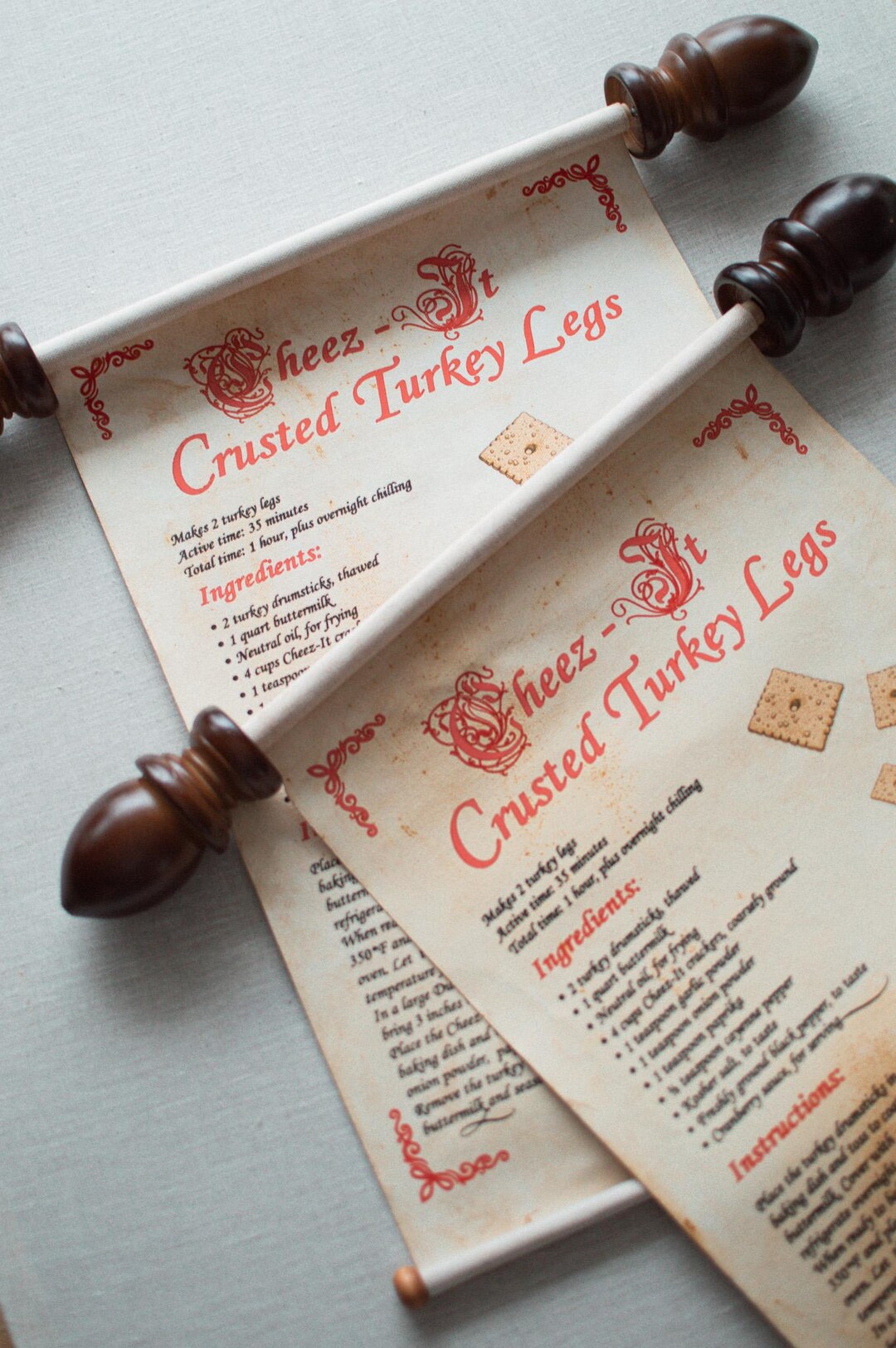 Custom Calligraphy Scroll Theater Prop Handwritten Recipe Calligraphy ...