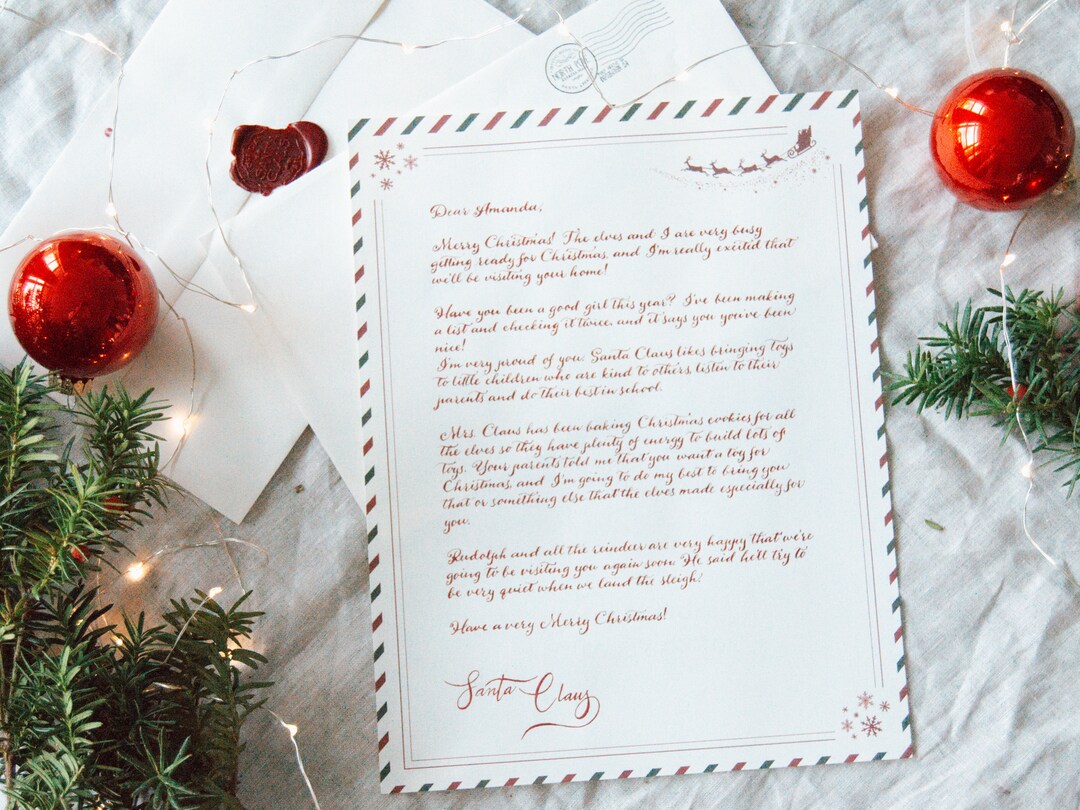 Personalized Letter From Santa Letter From Santa Pop up Santa ...
