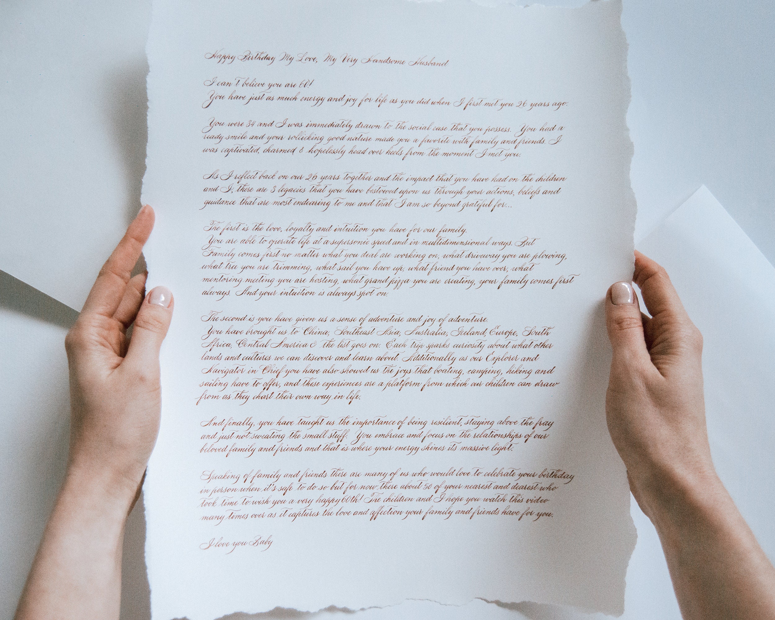 Calligraphy Custom Handwritten Letter Calligraphy Vow Custom ...