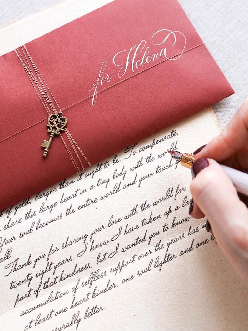 Wedding Letter for Bride and Groom Hand Written Letter Handcrafted ...