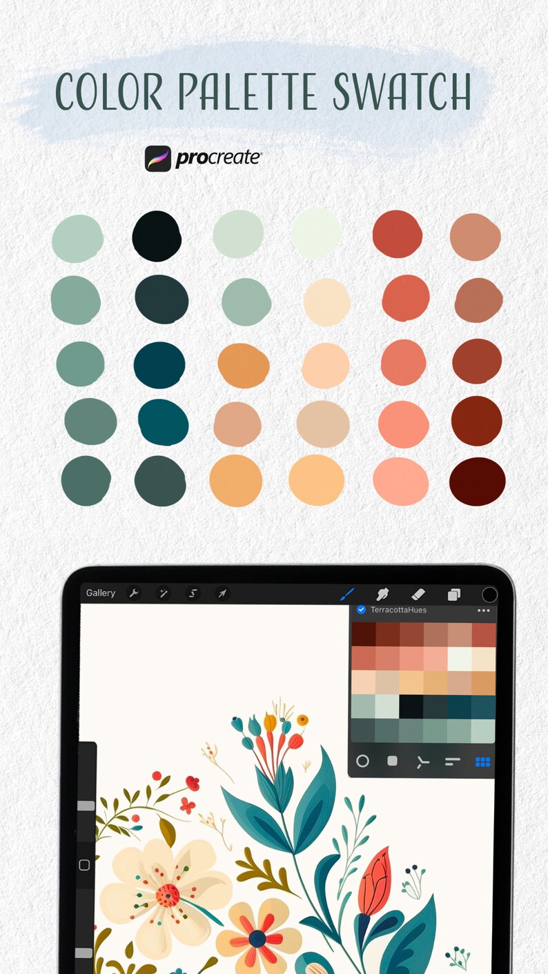 Procreate Gradient Swatch Procreate Color Palette Set Digital Art ...