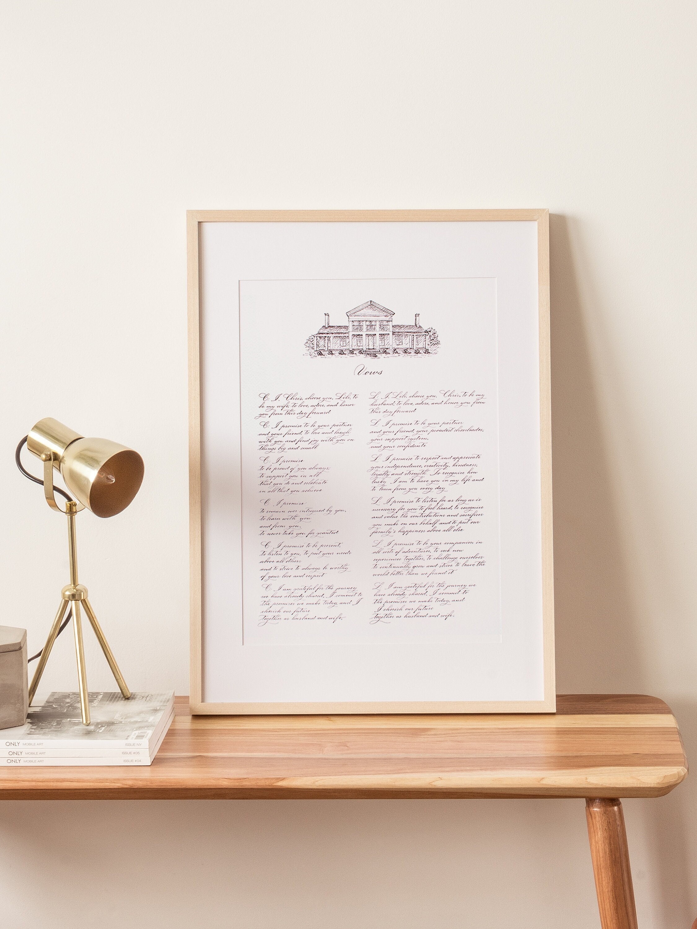 Custom Calligraphy Print Handwritten Letter Personalized Calligraphy ...